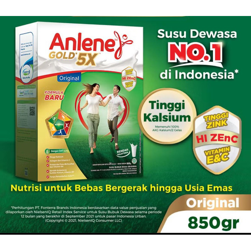 Jual ANLENE GOLD 5X ORiGINAL 850 GRAM/ SUSU LANSIA | Shopee Indonesia