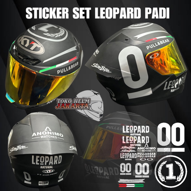 Jual STICKER HELM LEOPARD CUTTING Full Set | Shopee Indonesia