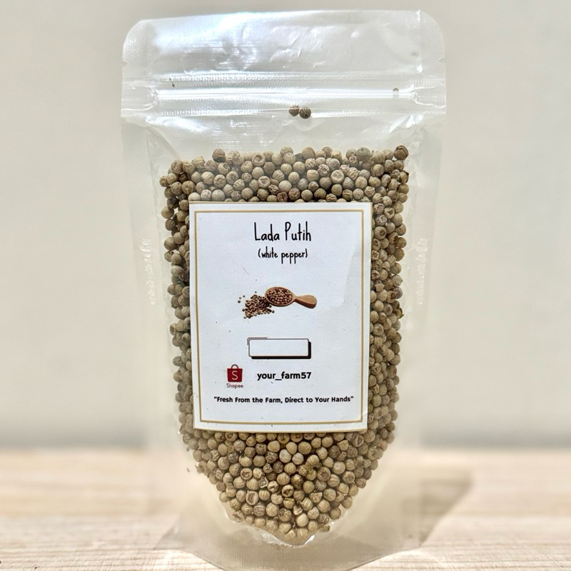 Jual Lada Putih Butir 100 gram Premium / Merica butir rempah segar dan ...
