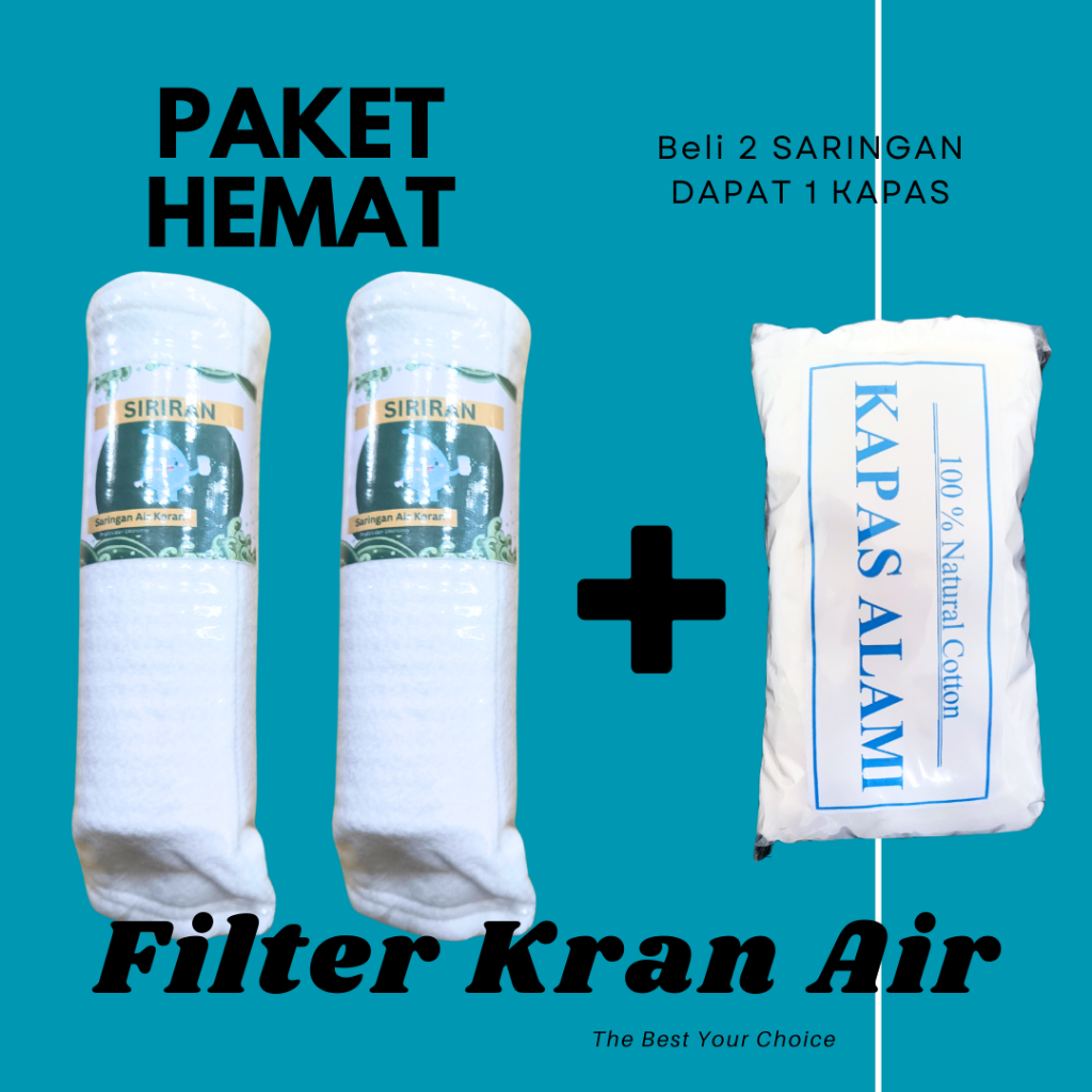 Jual PAKET HEMAT Filter Kran Air 2 Filter Bonus 1 Kapas | Shopee Indonesia