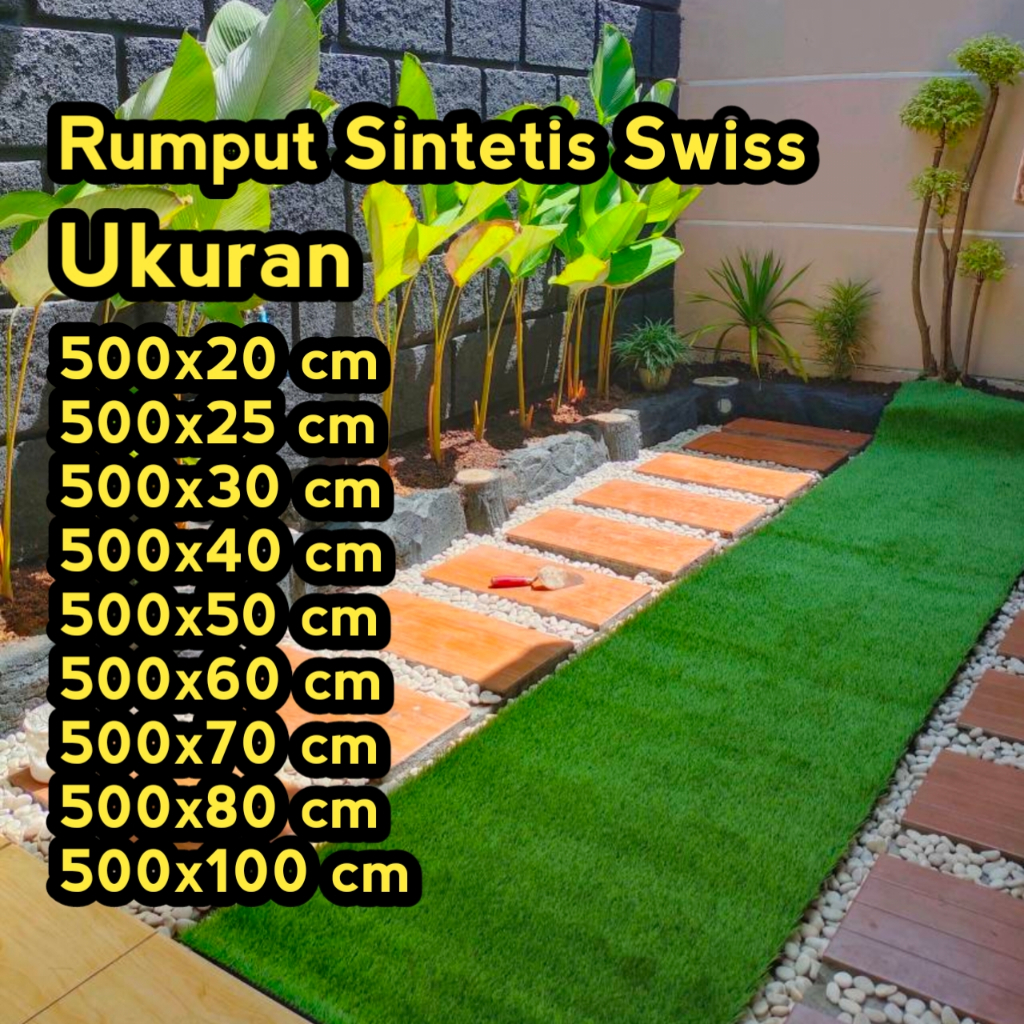 Jual Rumput Sintetis Swiss Ukuran 500x20 500x30 500x30 500x40 500x50 ...