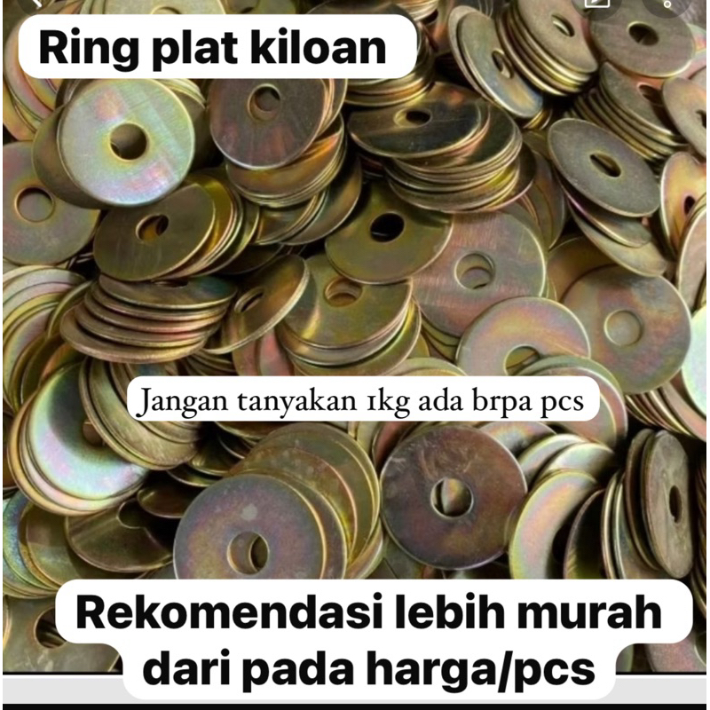 Jual ring plat kiloan m5 m6 m8 m10 m12 m14 m16 m20 m22 m24 | Shopee ...