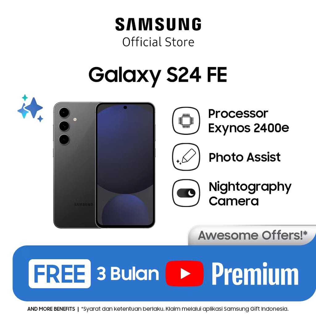 Jual Samsung S24 Fe Graphite Terlengkap & Harga Terbaru Juni 2026 ...