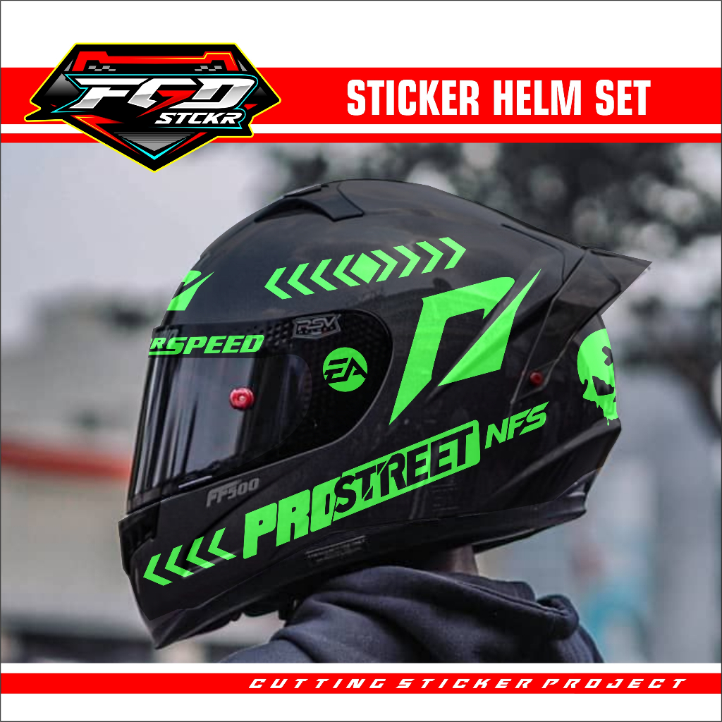 Jual STIKER HELM - CUTTING STIKER PROSTREET SET UNTUK HELM (PREMIUM ...