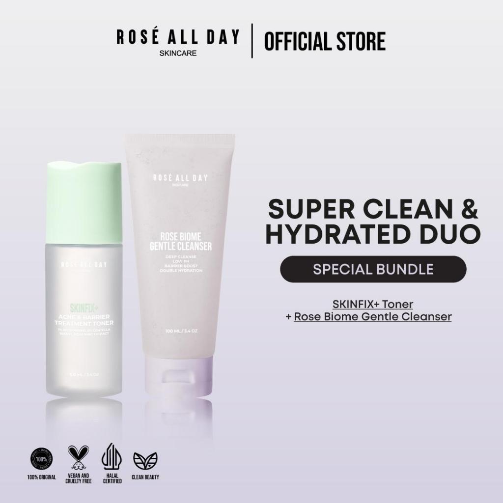 Jual Rosé All Day Super Clean & Hydrated Duo (Toner + Cleanser ...