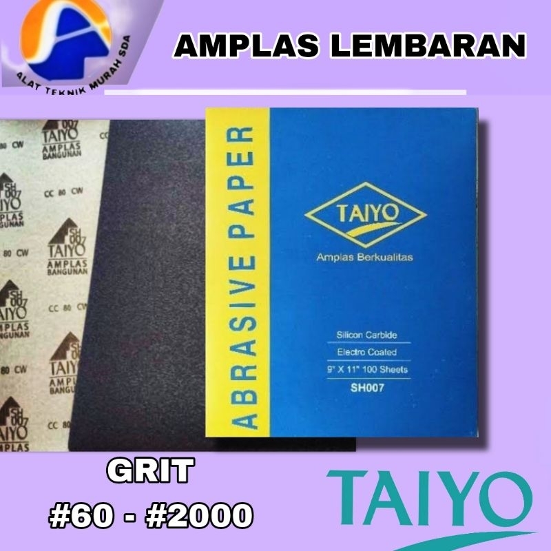 Jual Amplas Lembaran Grit 80 100 120 150 240 400 800 1000 1200 1500 ...