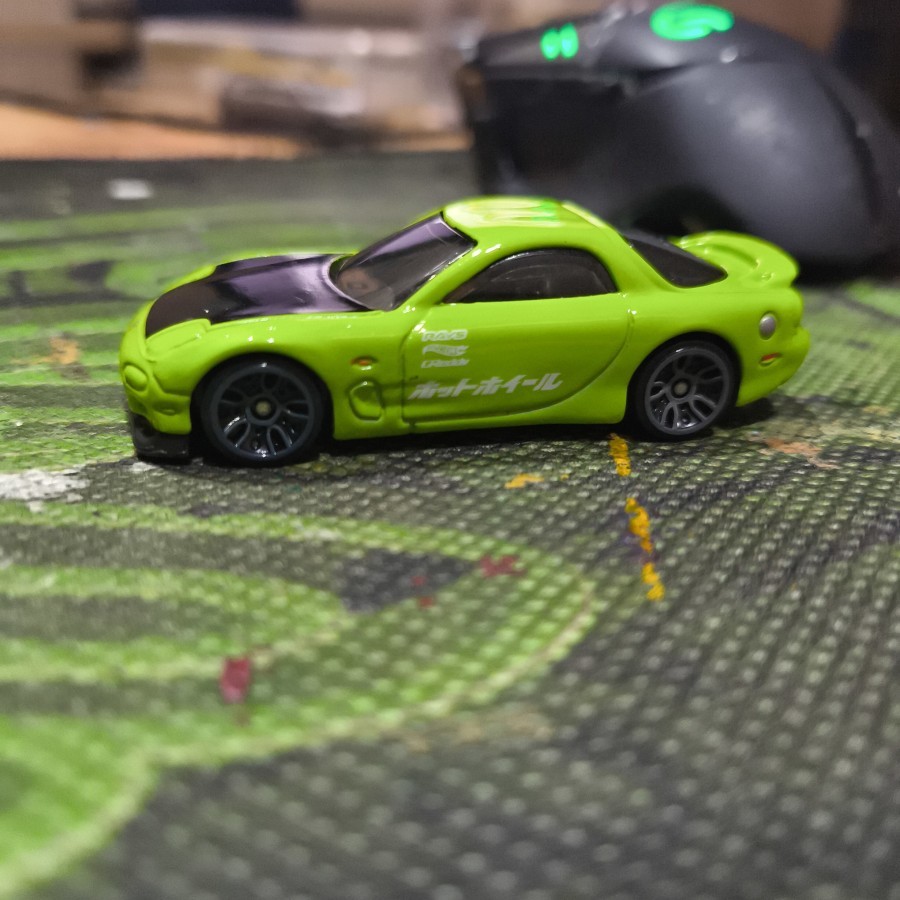 Jual Hot Wheels 95 Mazda RX7 RX 7 FD FD3S Hijau Nightburnerz loose ...