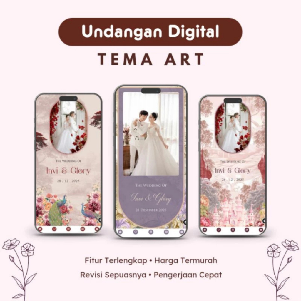 Jual Undangan Nikah Tema Art - Undangan Pernikahan Website Online Tema ...