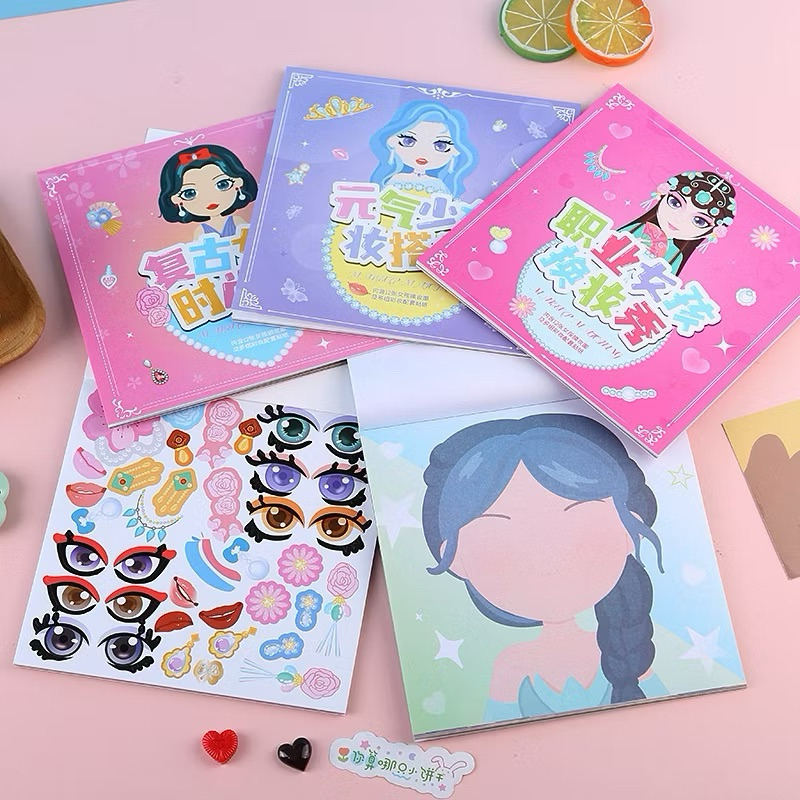 Jual Mainan Anak Make Up Sticker / Sticker Kartun Change / Make Up ...