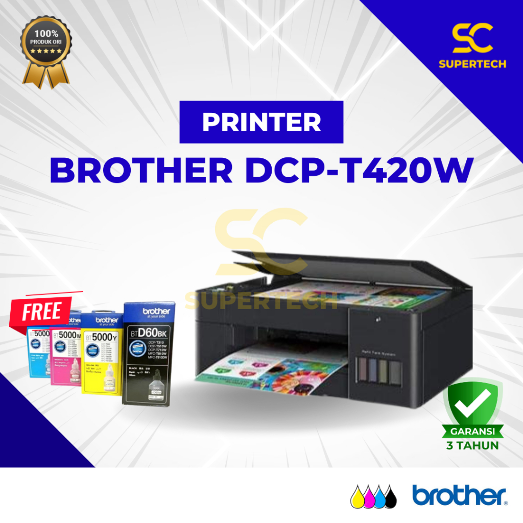 Jual ! TERMURAH ! !NEW SERIES! Printer Brother DCP-T420W Inkjet Print ...