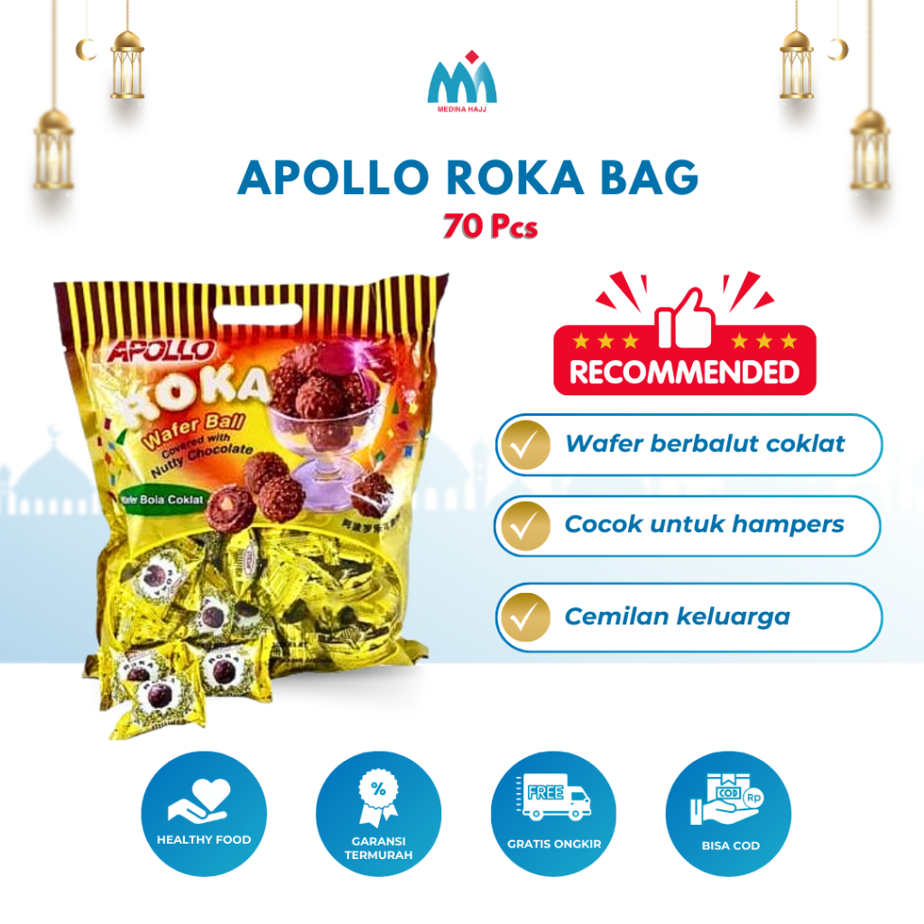 Jual Roka Coklat Apollo Wafer Ball Isi 70 Pcs | Shopee Indonesia