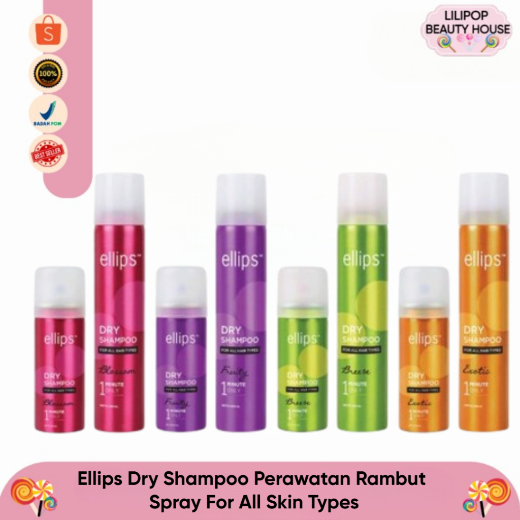 Jual Ellips Dry Shampoo Perawatan Rambut Spray For All Skin Types ...