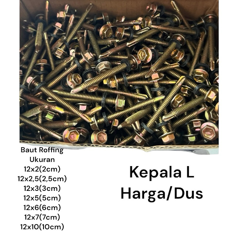 Jual BAUT ROFFING Roofing/ BAUT RUPING / BAUT ROFING BAUT BAJA 2cm 21 ...