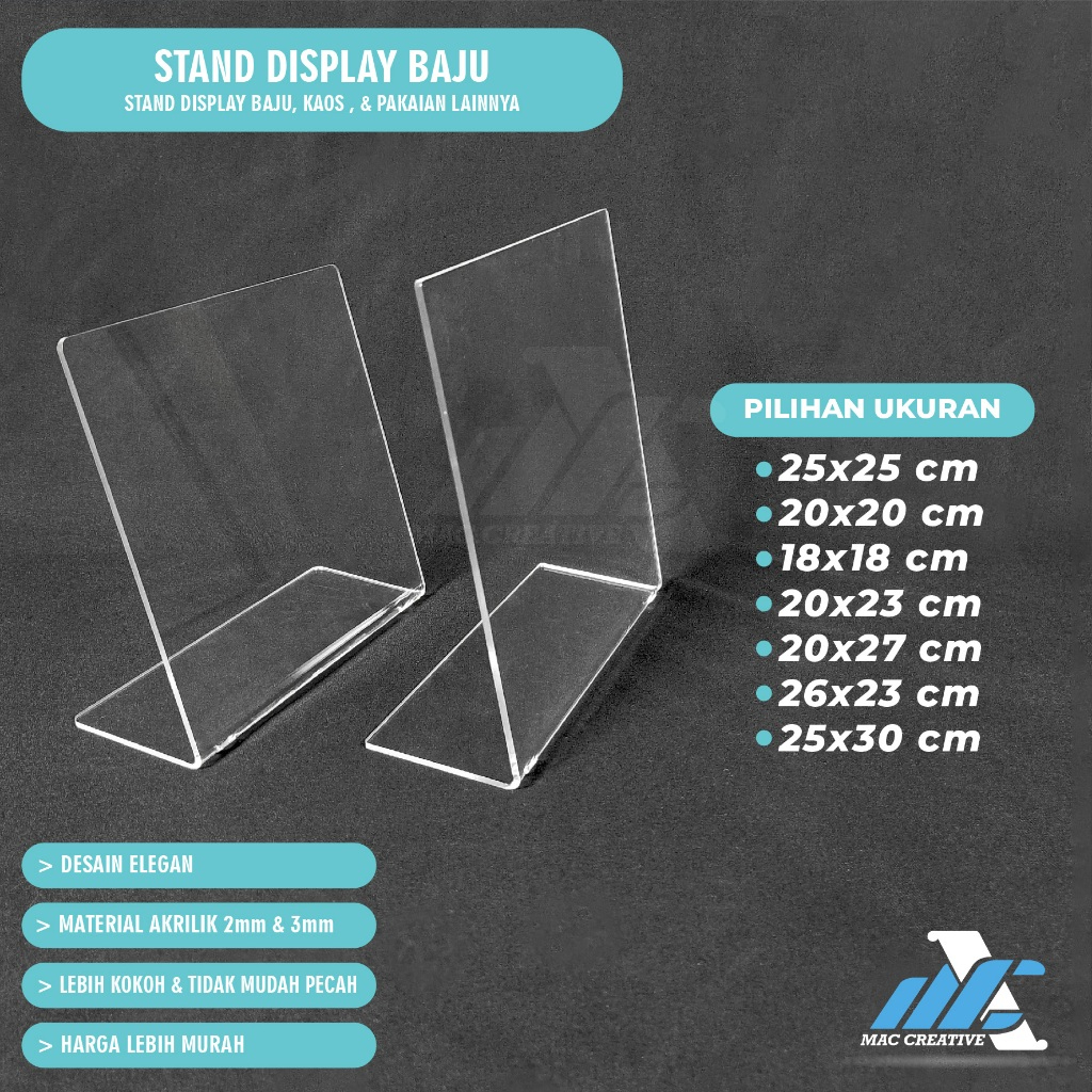 Jual Stand Display Tatakan Baju Mahar Seserahan Hantaran Akrilik Tipe L ...