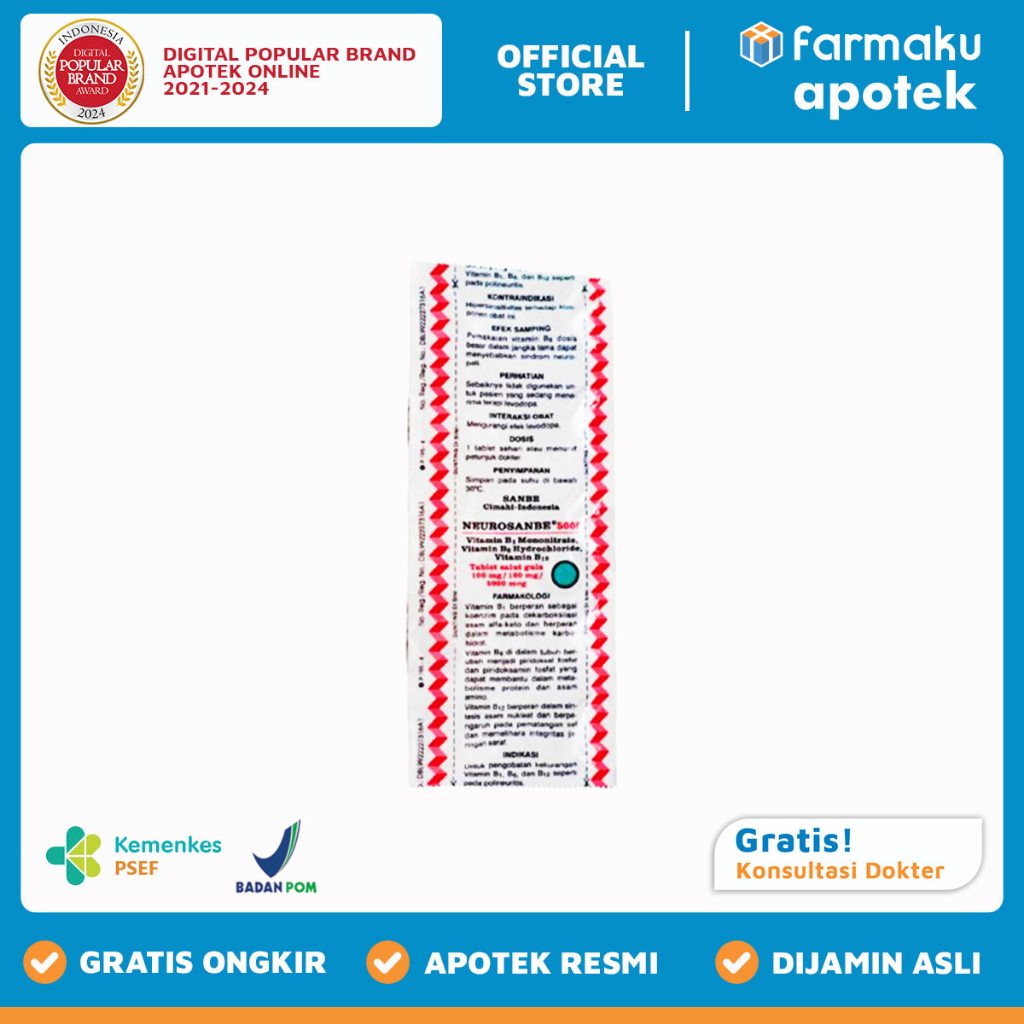 Jual Neurosanbe 5000 Strip 10 Tablet - TMG | Shopee Indonesia
