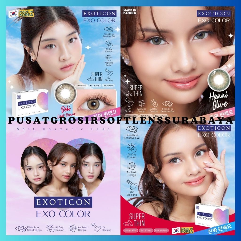 Jual SOFTLENS X2 EXO COLOR 14,5 MM NORMAL GROSIR ///// SOFLEN / SOPLEN ...