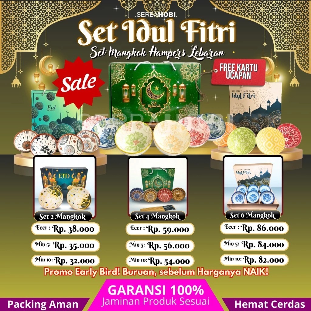 Jual Set Hampers Mangkok Lebaran / Hampers Parcel Hadiah Lebaran Set ...