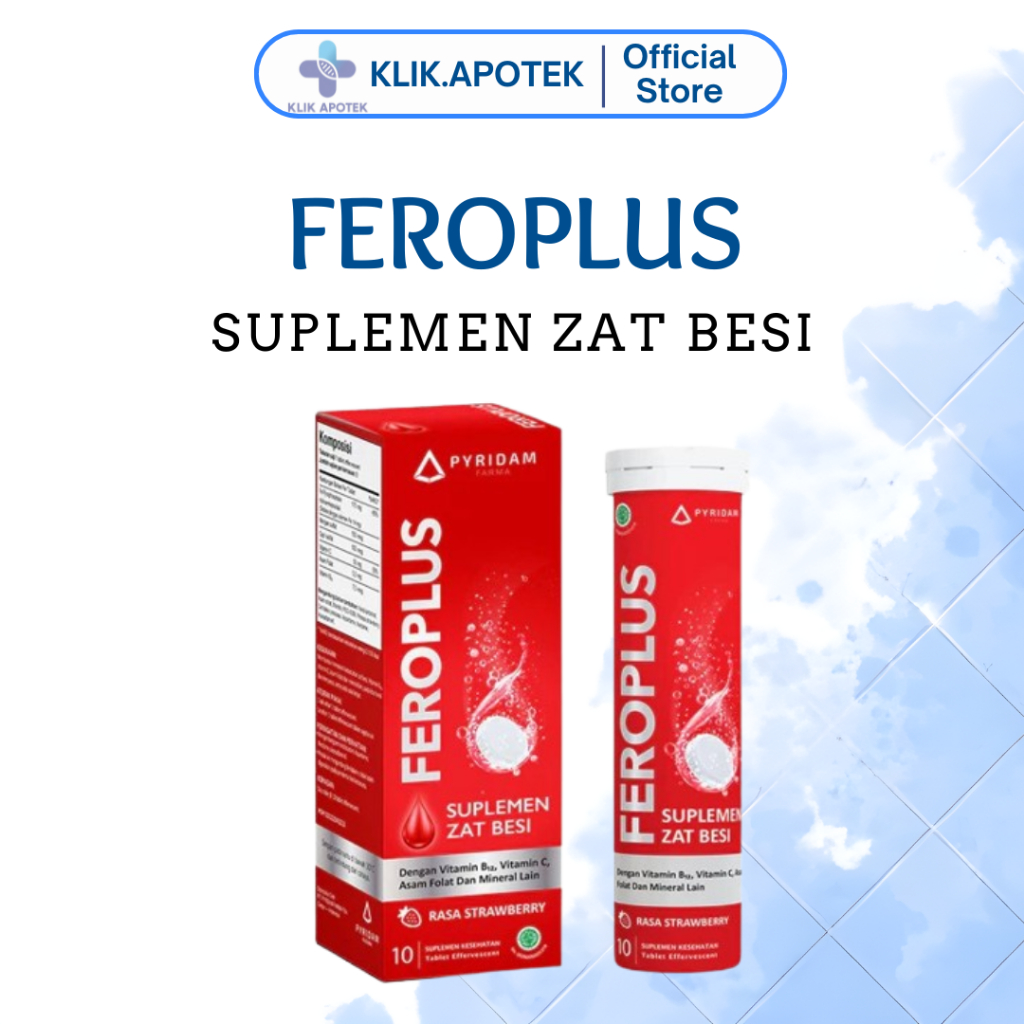 Jual feroplus 10tablet | asid folik & vitamin B12 | meningkatkan ...