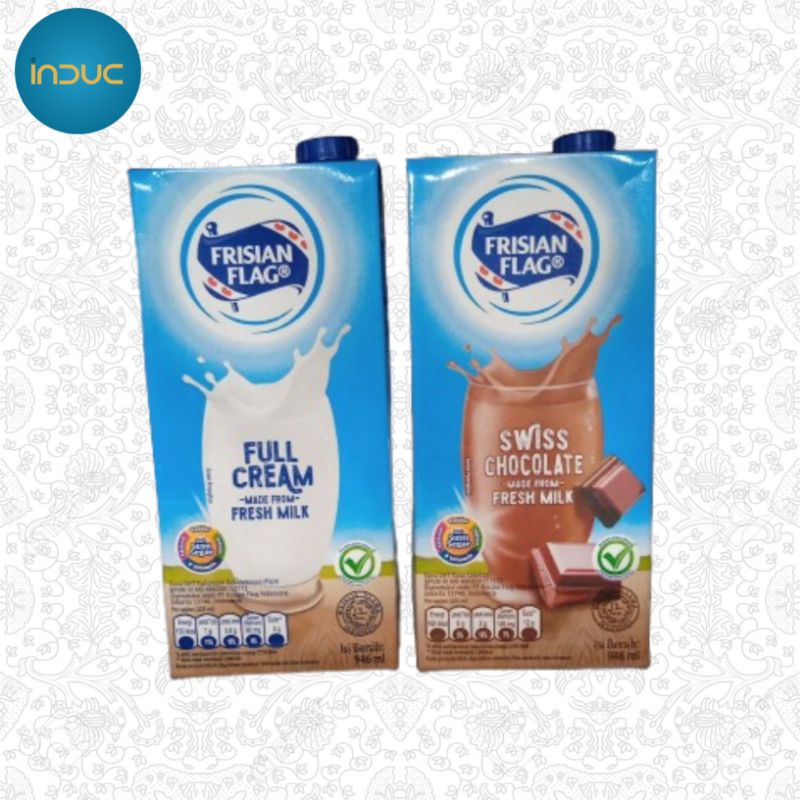 Jual Frisian Flag Susu Uht 946ml Swiss Chocolate dan Fullcream | Shopee Indonesia