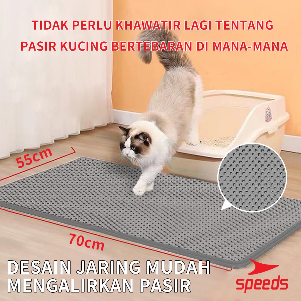 Jual Speeds Mat alas pasir kucing lipat tebal dua lapis, anti percikan ...