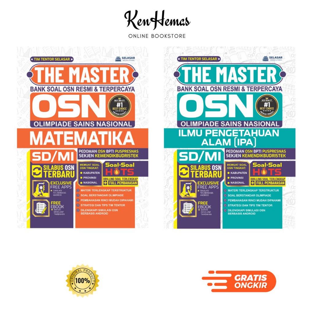 Jual Buku The Master Bank Soal Osn Matematika SD/MI & IPA SD/MI | Shopee Indonesia