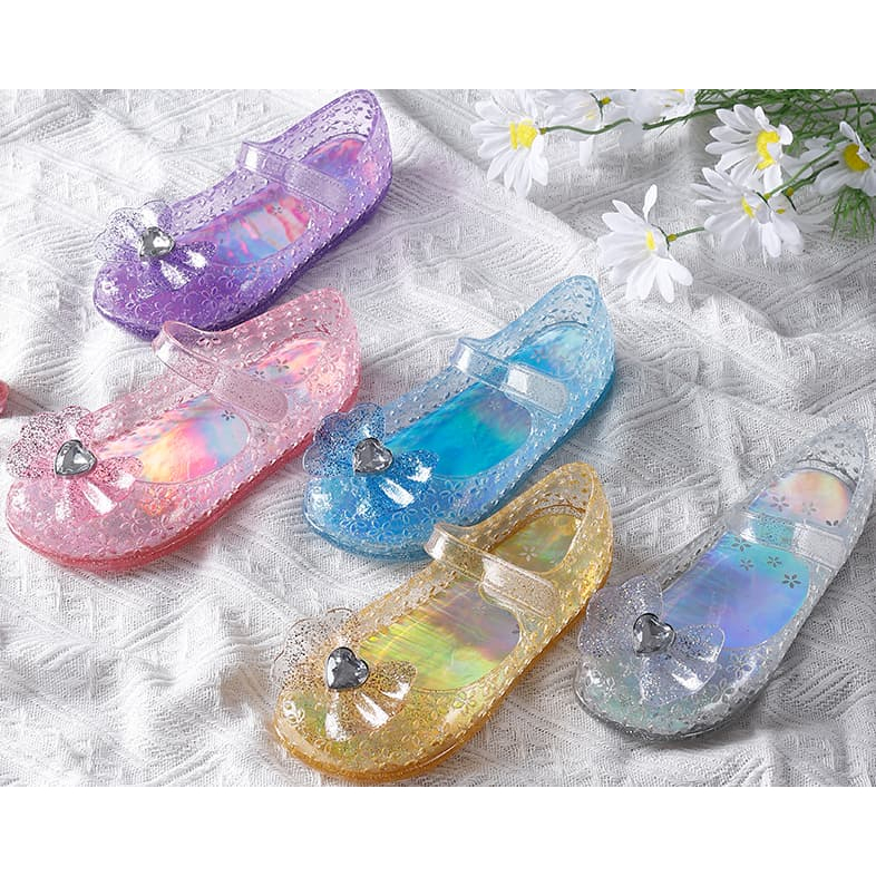 Jual Sepatu jelly frozen princess jelly Permata Bunga cinderella velcro ...