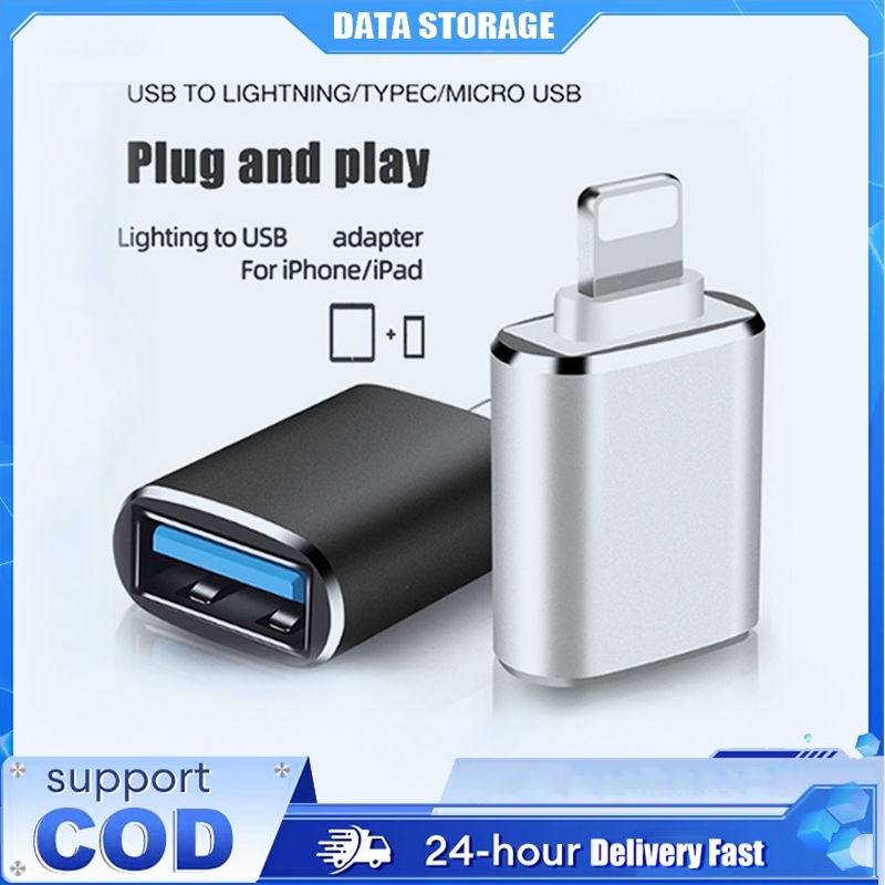 Jual Mini OTG USB TO L Adapter Converter USB 3.0 Plug Play Flashdisk ...