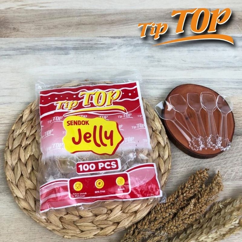 Jual Sendok Jelly Pudding Bening Tip Top (Isi 100pcs) / Sendok Plastik ...