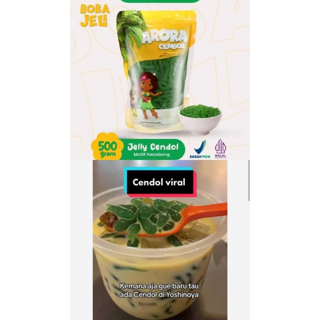 Jual Cendol Kecebong Jely Aurora 500 gr | Shopee Indonesia