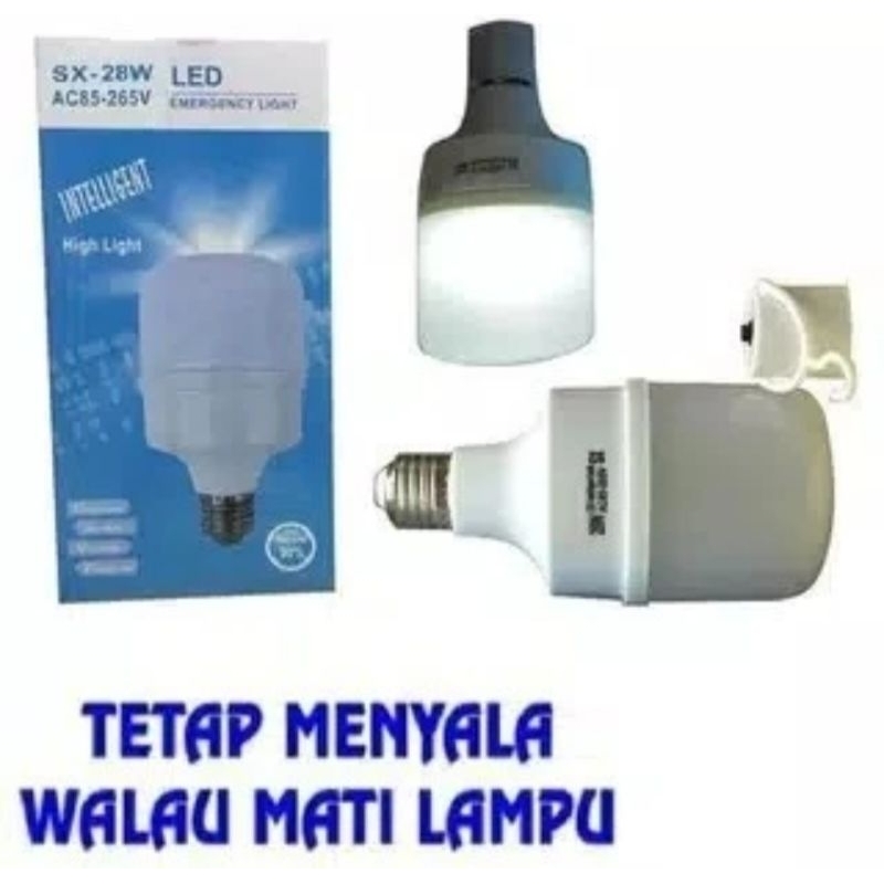Jual lampu bohlam emergency LED SX- 28 watt Lampu darurat sentuh menyala sx | Shopee Indonesia