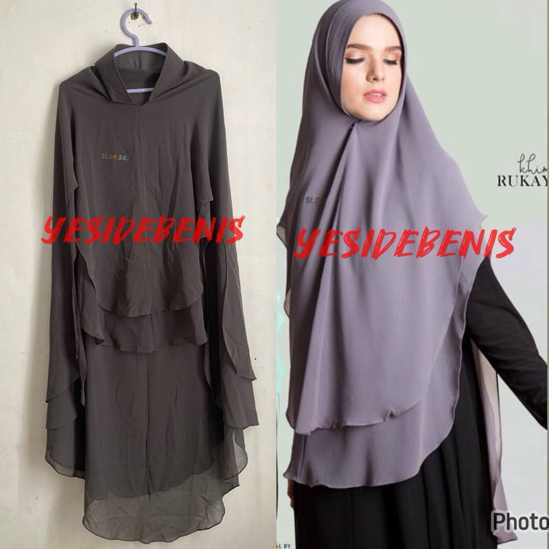 Jual PRELOVED KHIMAR RUQAYAH WARNA DARK GREY ORIGINAL SISESA | Shopee ...
