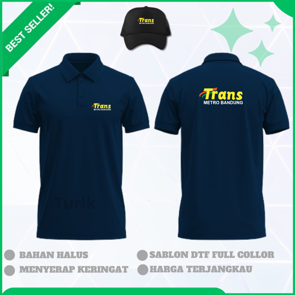 Jual Baju Trans Metro Bandung Poloshirt Bus Trans Metro bnadung Custom ...