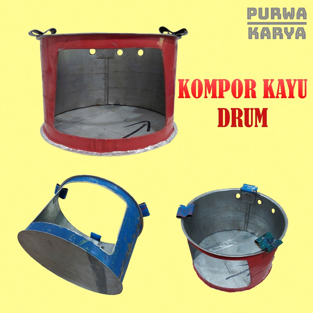 Jual Kompor Kayu Drum Tebal 0,9mm / Anglo Kayu Bakar Tradisional/ Keren ...