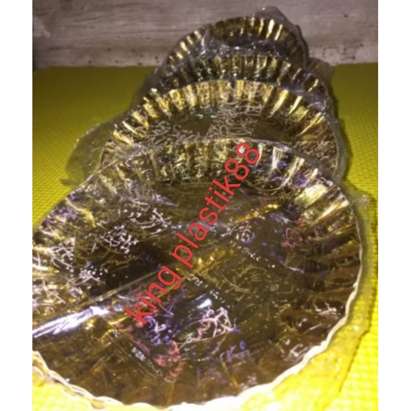 Jual Isi 10pcs PIRING MAS EKONOMIS kertas kue cake tart ulang tahun mas ...