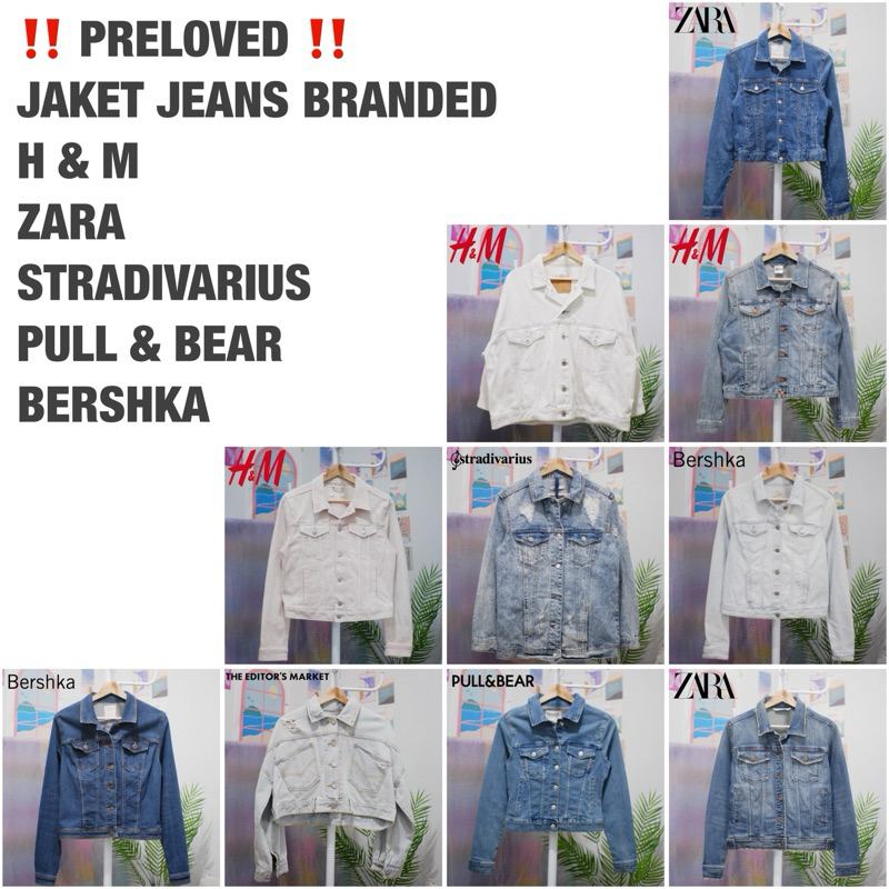 Jual (Preloved) Jaket Jeans Full Branded - H&M - ZARA - BERSHKA - PULL & BEAR - Stradivarius ...