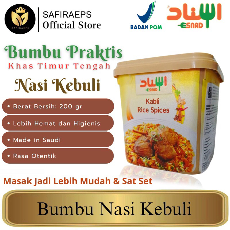 Jual Bumbu Esnad Kabli Rice Spices Asli Saudi Sudah BPOM Halal - Esnad ...