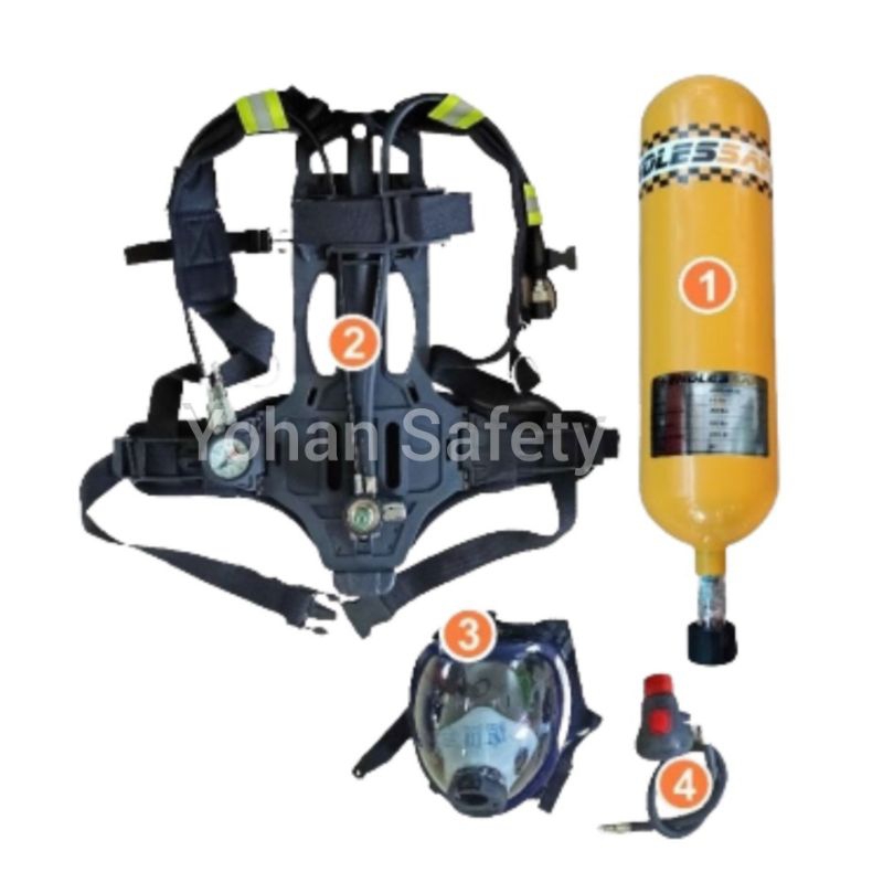 Jual SCBA Breathing Apparatus Steel Cylinder 6 Liter ENDLESSAFE | Shopee Indonesia