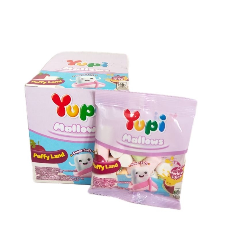 Jual YUPI MALLOWS PUFFY LAND MARKISA JUICE ISI 12 BUNGKUS PERKOTAK ...