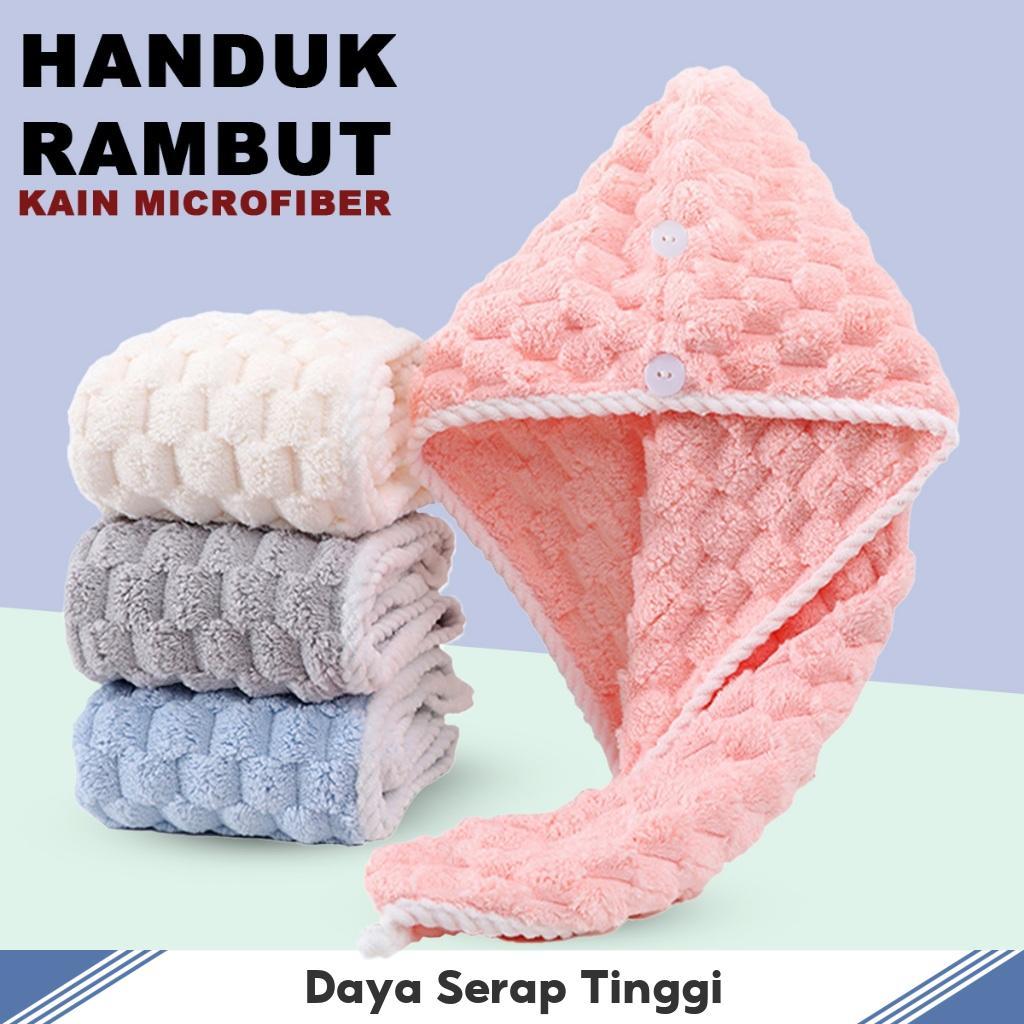 Jual Handuk Kepala Keramas 2 Lapis Handuk Pengering Rambut Bahan ...