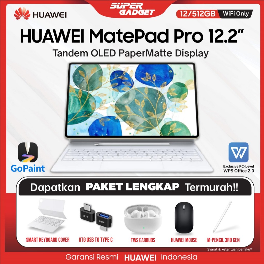 Jual Huawei MatePad Pro 12.2 12/512 GB PaperMatte Display Tablet 12 ...