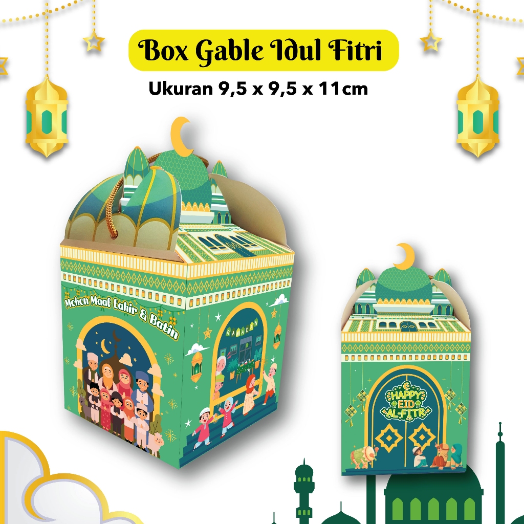 Jual Gable Box Idul Fitri Lebaran -9,5x9,5x11cm | Shopee Indonesia