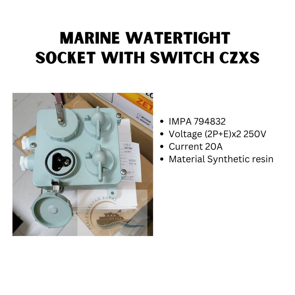 Jual Marine Socket with Switch CZXS / Marine receptackle IMPA794832 ...