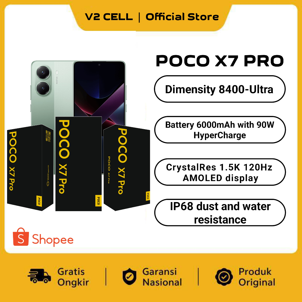 Jual POCO X7 Pro 5G [RAM 12GB - Internal 512GB] | Dimensity 8400-Ultra ...