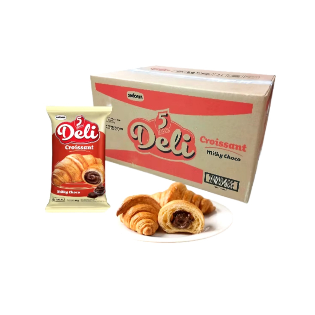 Jual 5 Days Deli Croissant Milky Choco (1 dus/20 pcs) | Shopee Indonesia