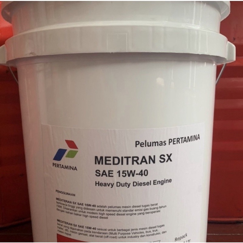 Jual OLI PERTAMINA DIESEL ENGINE MEDITRAN SX SAE 15W-40 / OLI ...