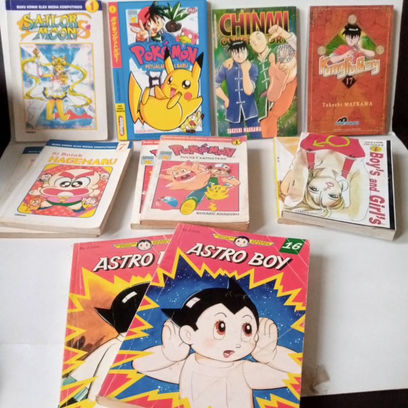 Jual Berbagai macam komik populer pokemon, Si botak hagemaru, sailor ...