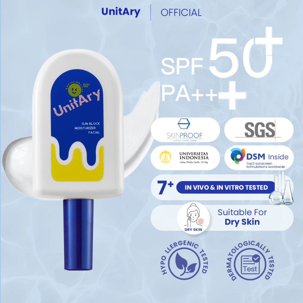 Jual UNITARY Sun Block Moisturizer Facial SPF50+ Pa++++ Non Acne ...