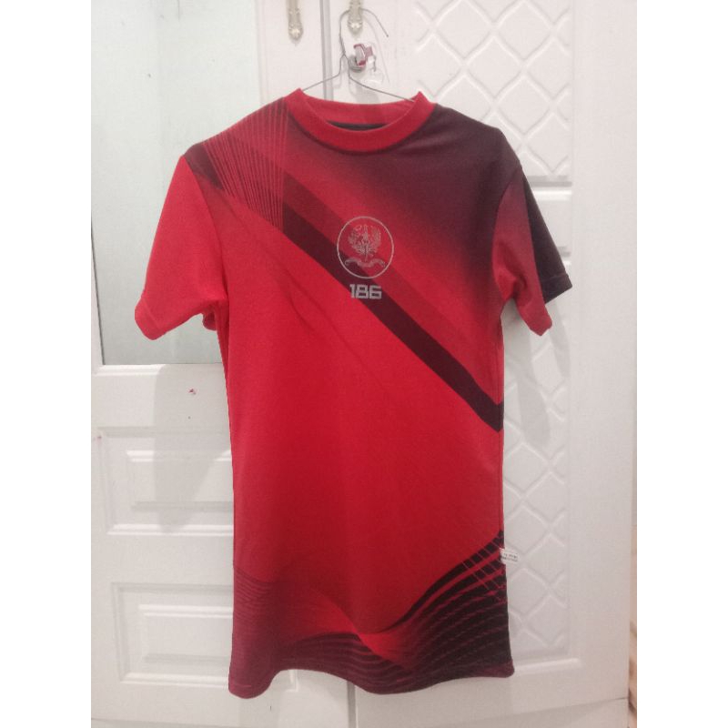 Jual Kaos AKMIL Merah tanpa kerah / Kaos Olahraga Akademi TNI | Shopee ...