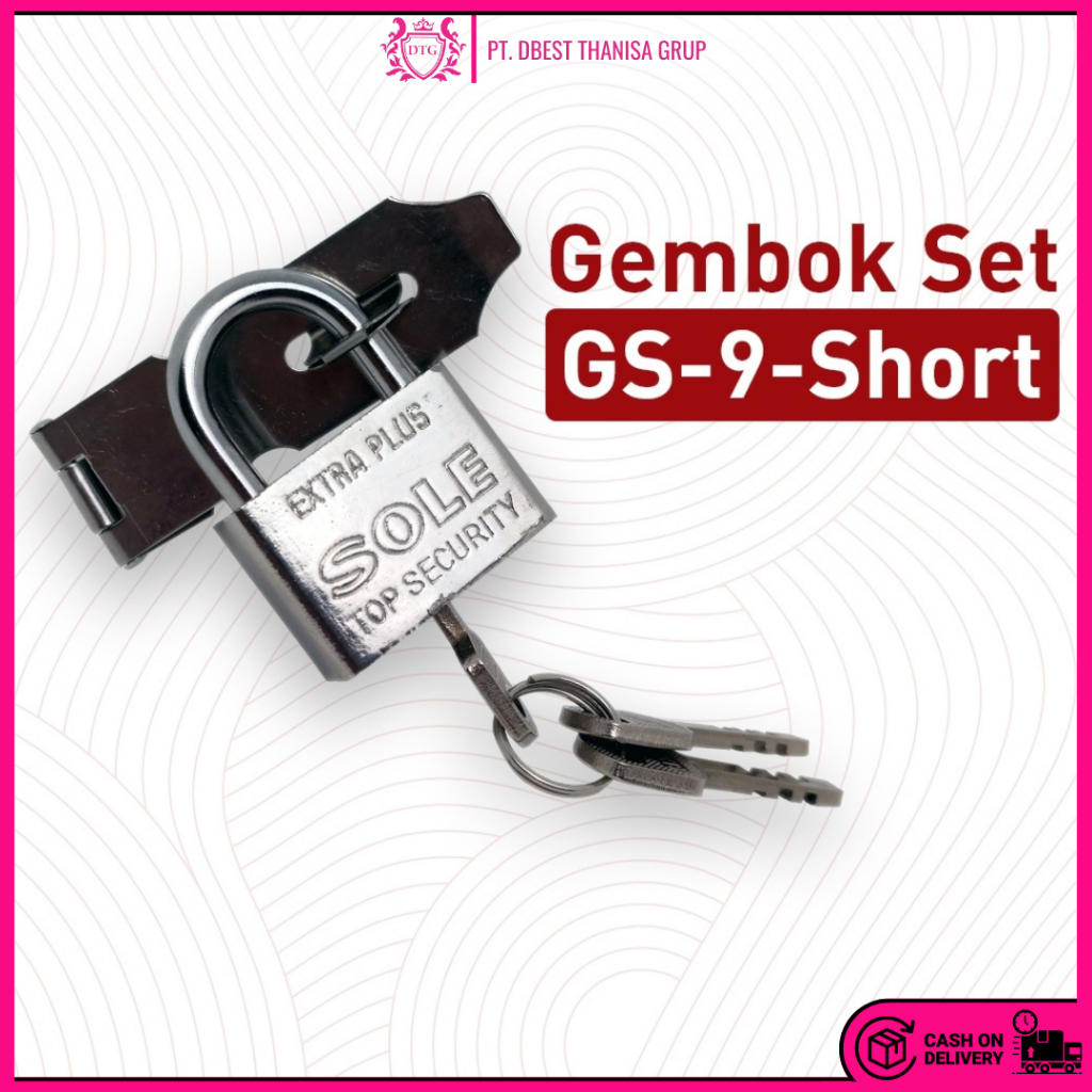 Jual Paket Gembok Nekel 30mm + Cantolan Gembok 4inch Grendel Pintu ...