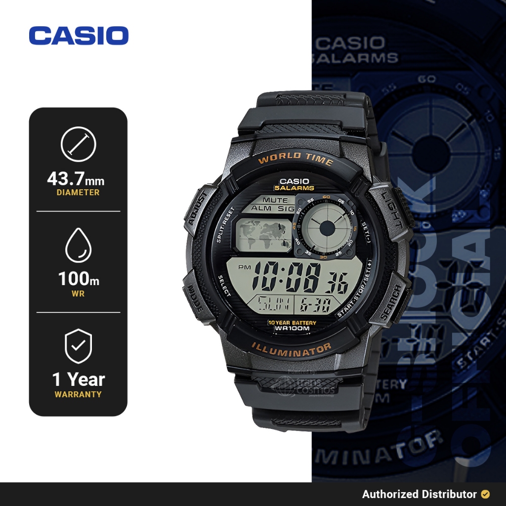 Jual [READY INSTANT] Casio Original AE-1000W-1AVDF Jam Tangan Pria Digital Waterproof | Shopee ...